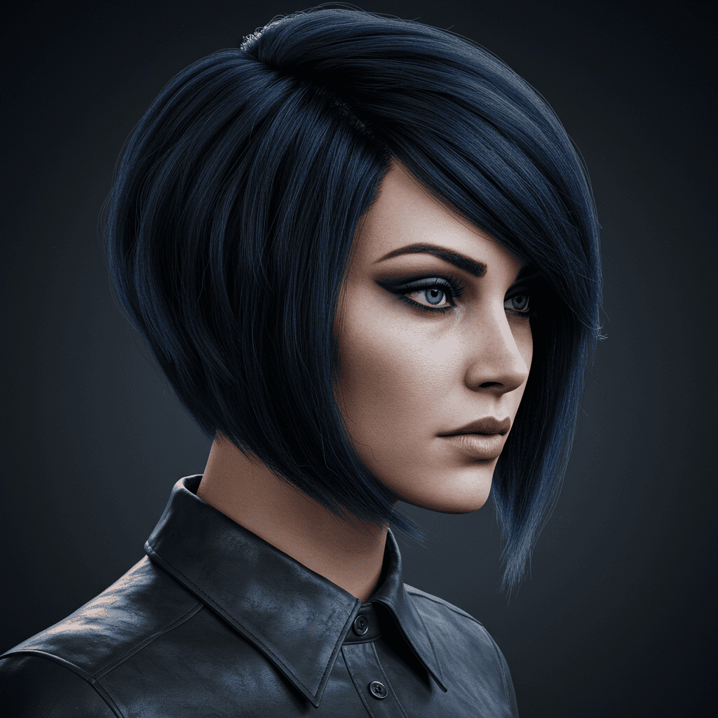 Razor Cut Bob Midnight Blue | Bob Evolution 2025: From Micro to Lob