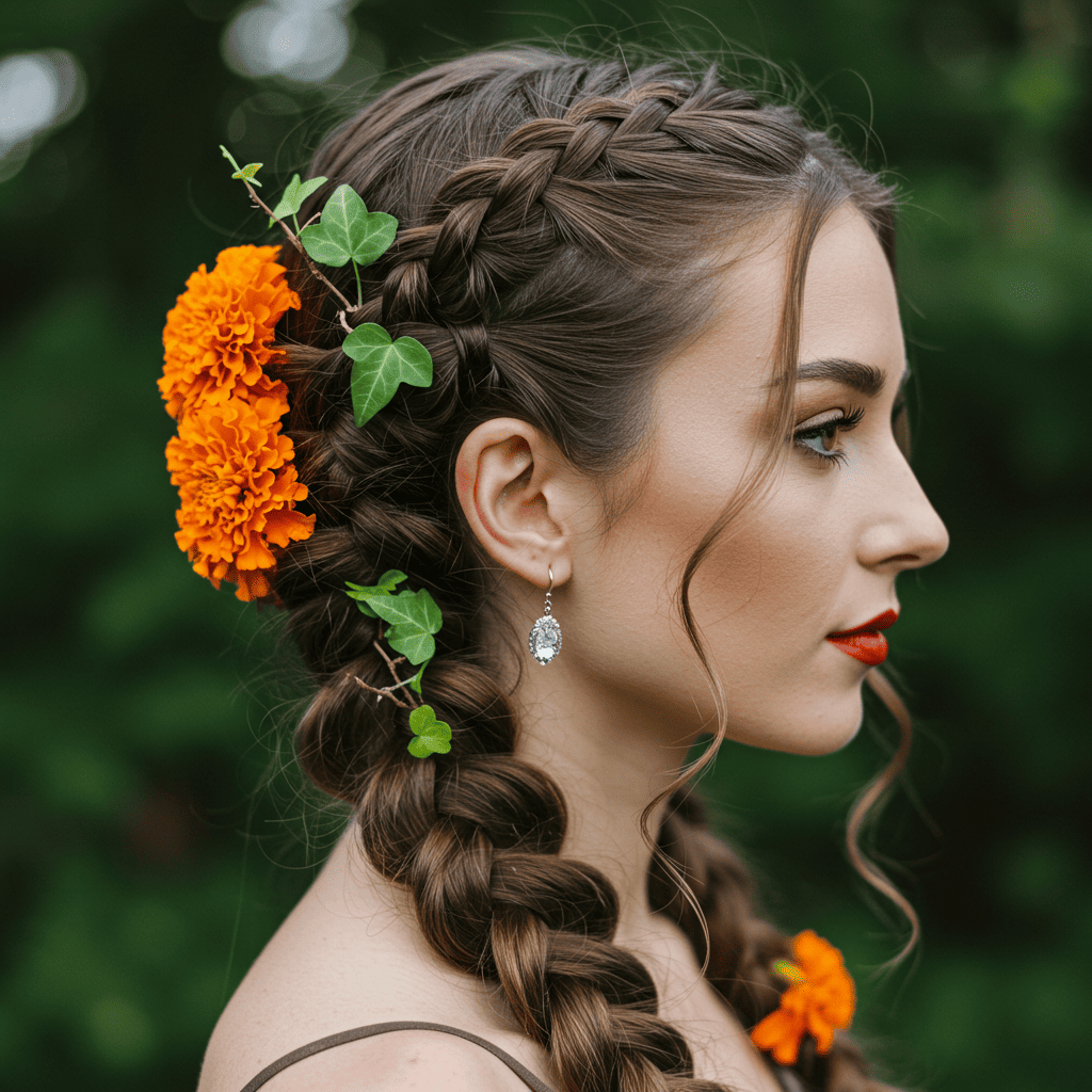 Dutch Garden Braids | Cottagecore Hair Romance: Whimsical Natural Styles