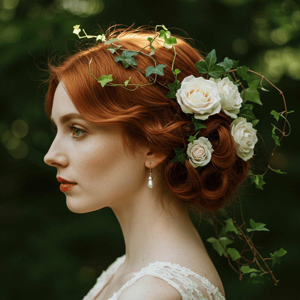 Garden Party Updo | Cottagecore Hair Romance: Whimsical Natural Styles