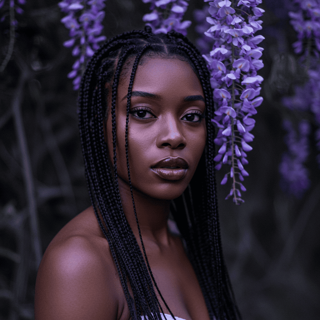 Wisteria Waterfall | Cottagecore Hair Romance: Whimsical Natural Styles
