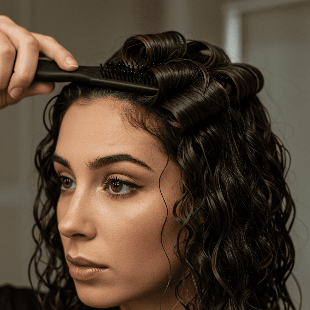 Denman Brush Styling | Curly Girl Method Results: Pattern Transformation