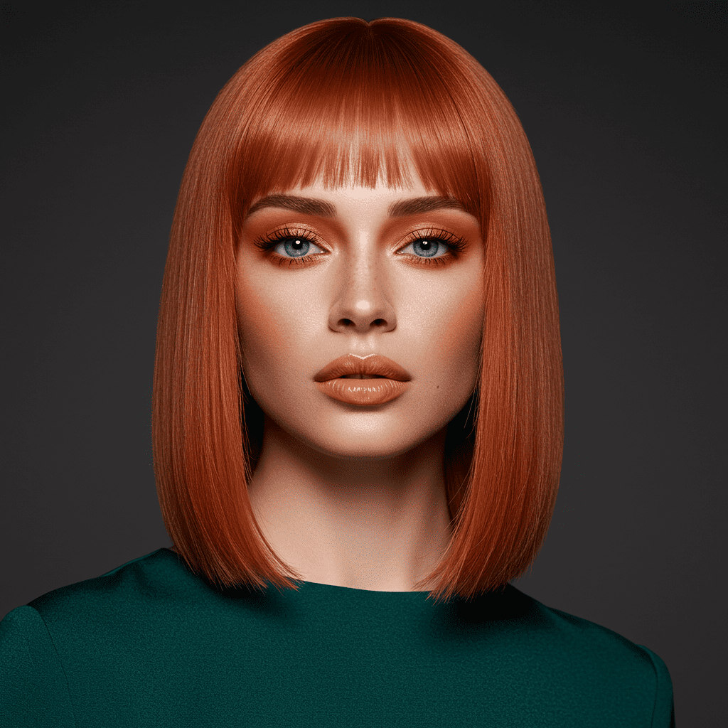 Copper Midi Glass Hair | Glass Hair Gallery: The Ultra-Sleek Trend