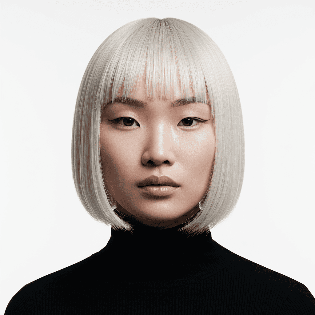 Platinum Bob Glass Hair | Glass Hair Gallery: The Ultra-Sleek Trend