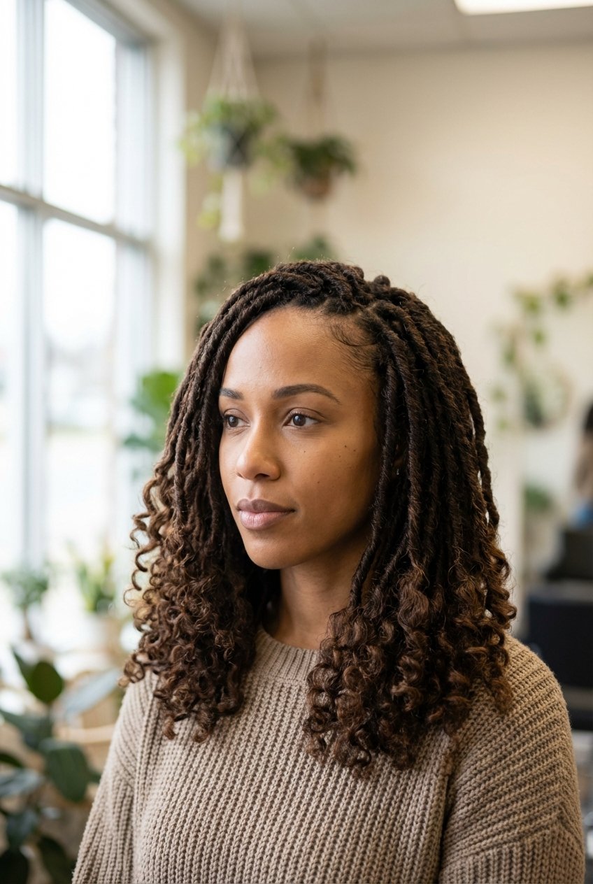 The Healthy Boho Locs: Perfect for Inverted Triangle Faces and Permed ...