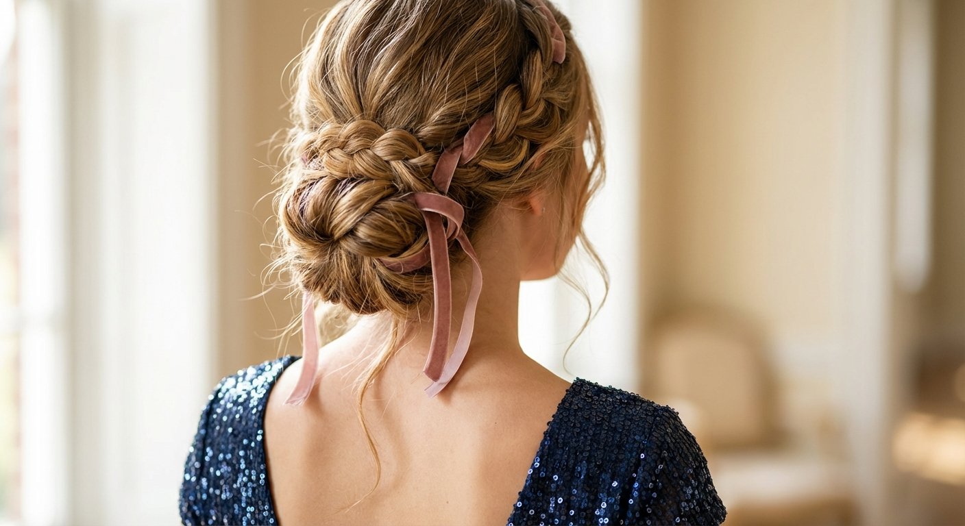 How to Rock a Braided Bun with Ribbons for Homecoming | The Ultimate ...