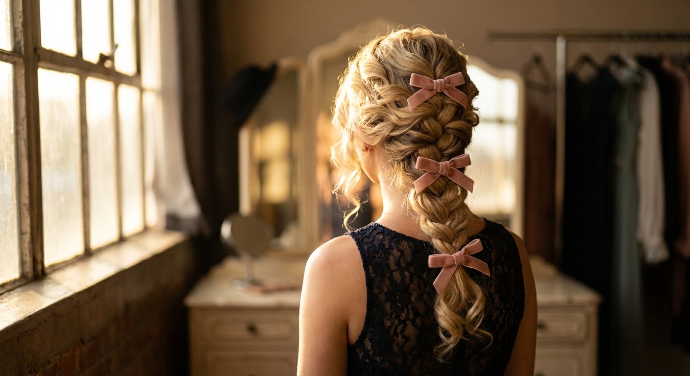 How to Rock a French Braid with Bows for Prom | The Ultimate Coquette ...
