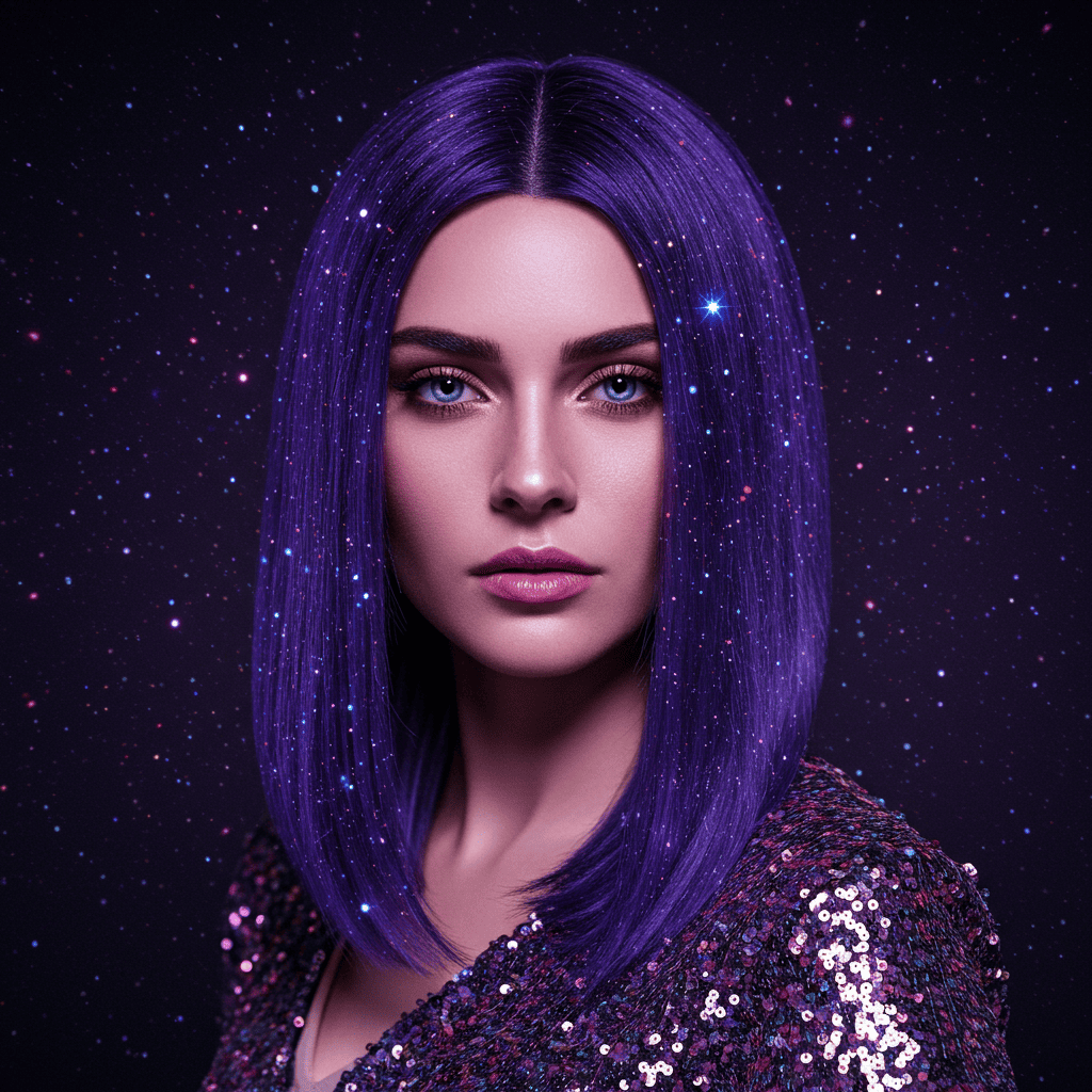 Cosmic Galaxy Straight | Long Hair Luxe: Statement Styles Past the Waist