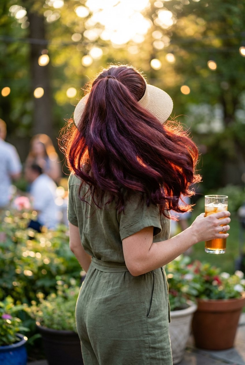 Mahogany Ponytail Inspiration for BBQ: Chic Styles for Outdoor Events ...