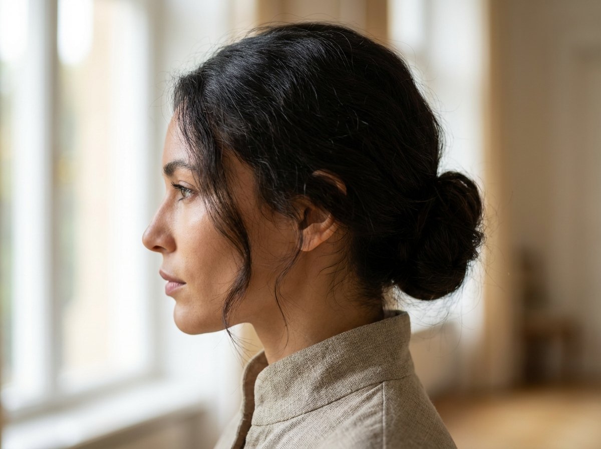 The Science of the Low Bun: Why it Works for Angular Faces | Face Shape ...